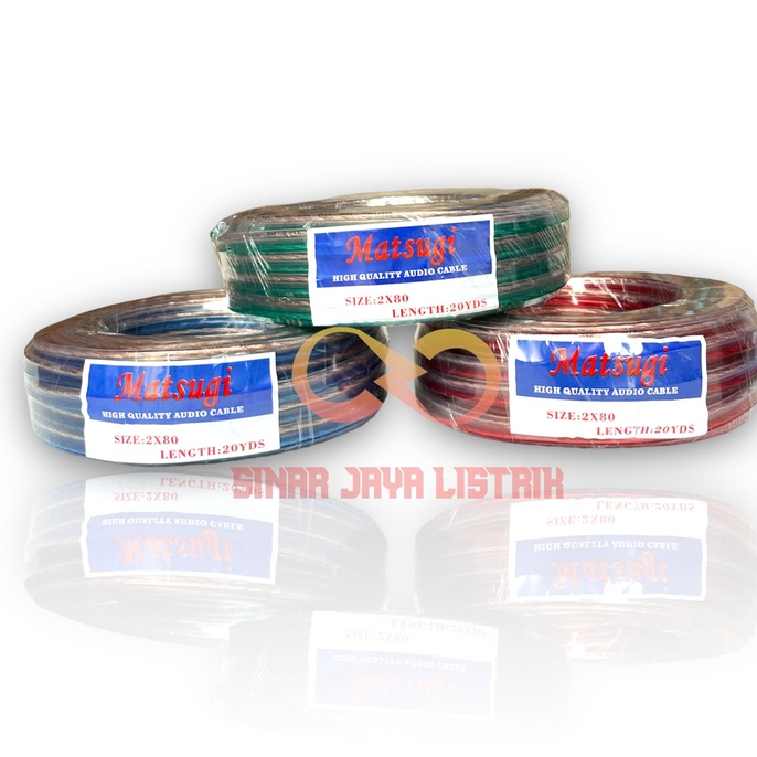 Jual Kabel Monster Transparan 2x30 2x50 2x80 Matsugi Kabel Audio ...