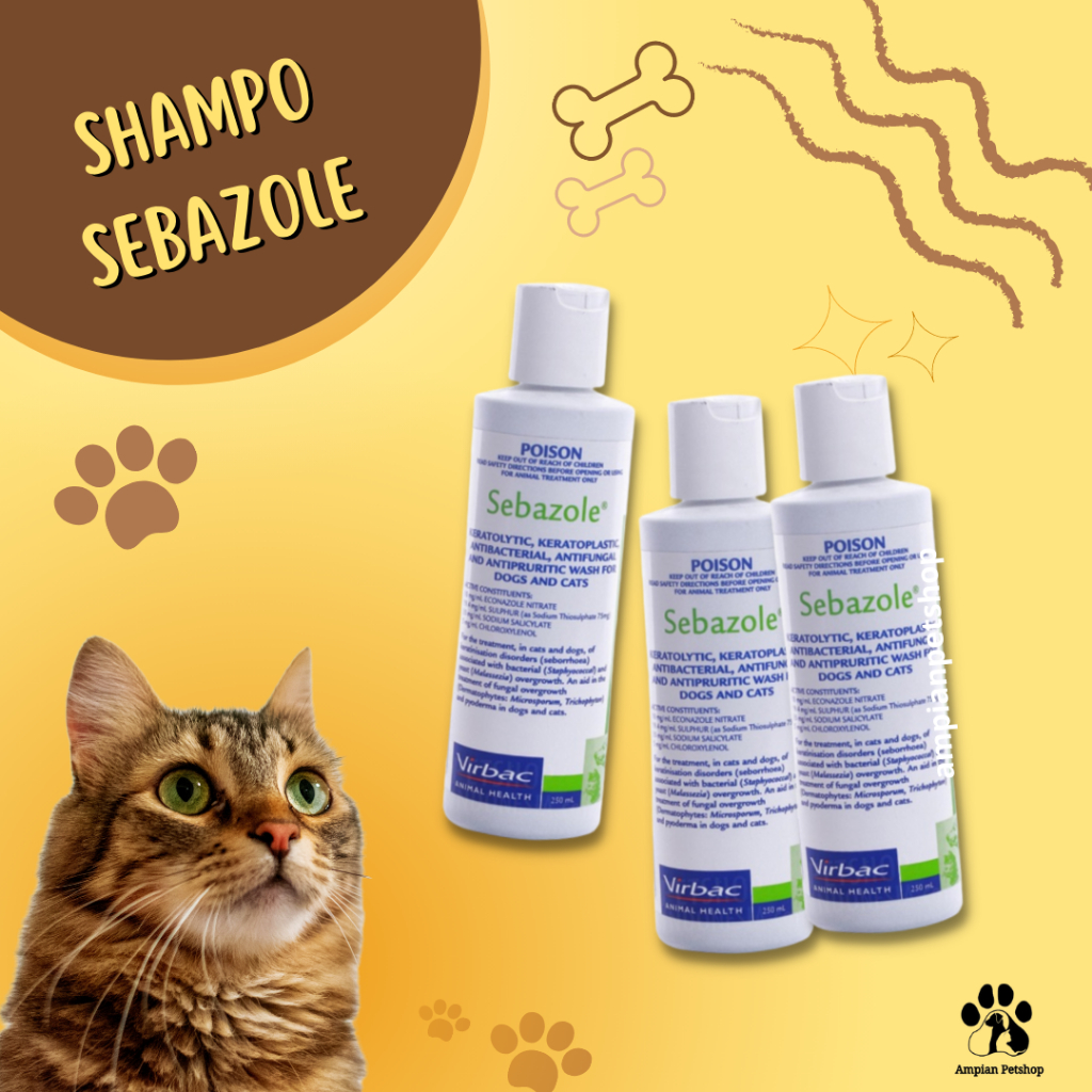 Jual Virbac Sebazole Shampoo untuk kucing dan anjing 250 ml | Shopee ...