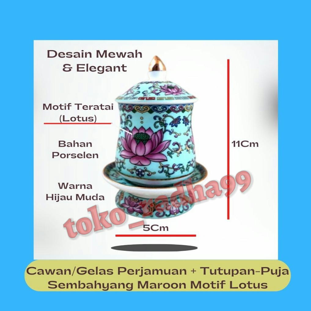 Jual Cawan Perjamuan/Gelas Persembahan Puja/Sembahyang + Tutupan Motif ...