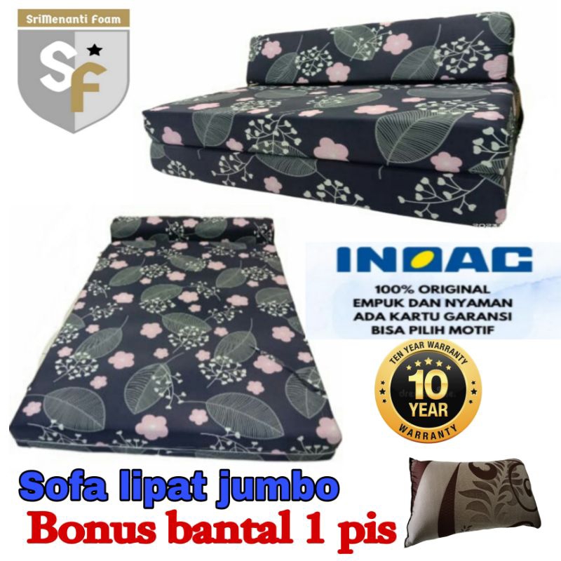 Jual sofa lipat jumbo,sofa lipat inoac,ukuran 190x120x15cm ,sofabed ...