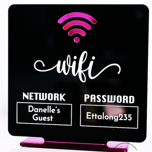 Jual Custom Papan Nama Akrilik,Tanda Wifi dan Plakat Kata Sandi Wifi ...