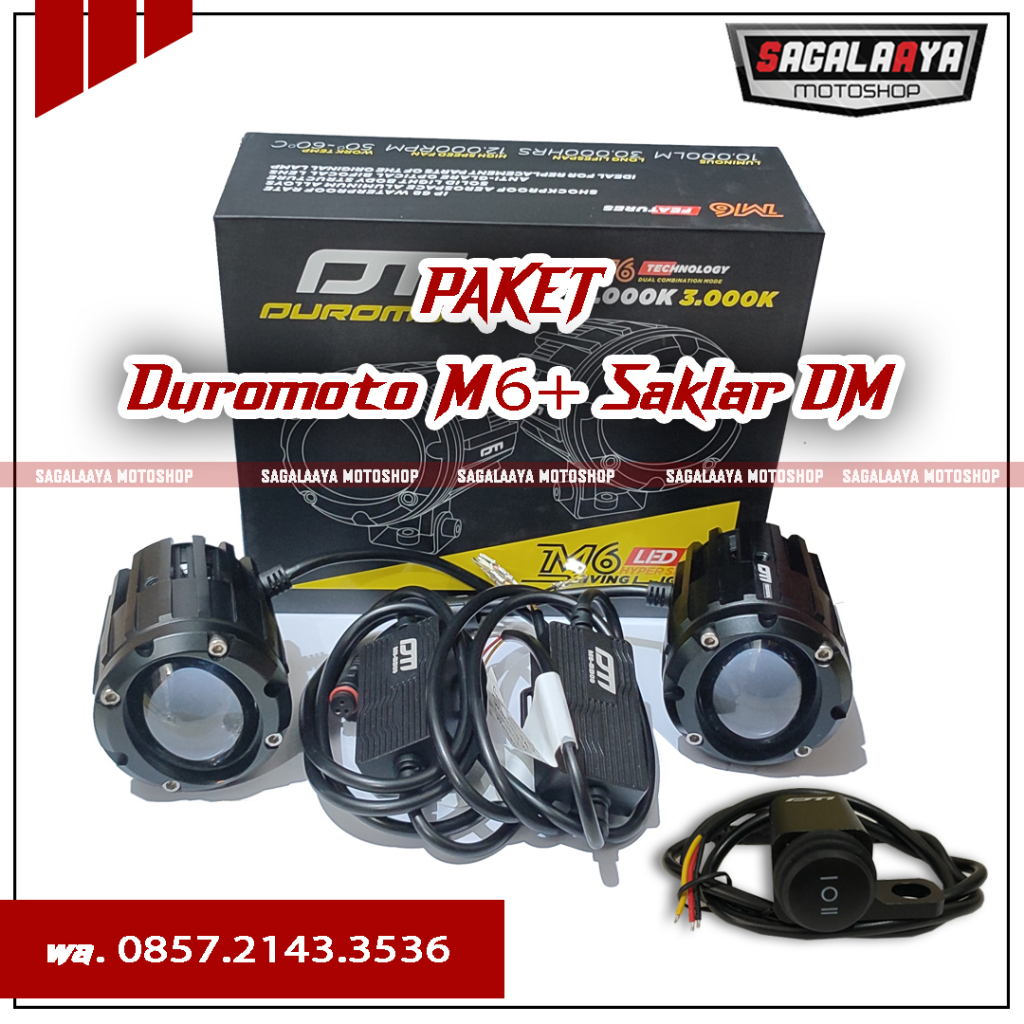 Jual Lampu duromoto M6 50 watt lampu sorot kabut motor fog lamp mobil ...
