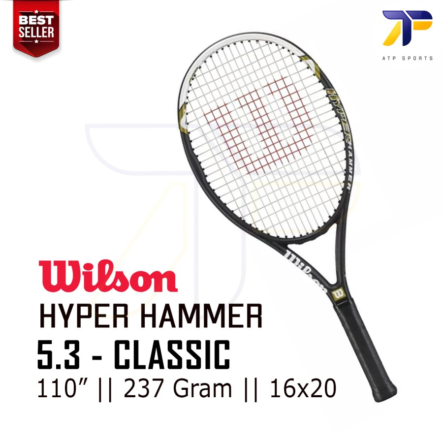Jual Raket Tenis Tennis Racket Wilson Hyper Hammer 5.3 Classic 110 Inch ...