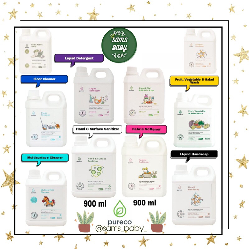 Jual PURECO Refill 900ml (Lengkap) - Liquid Detergent - Liquid Dish ...