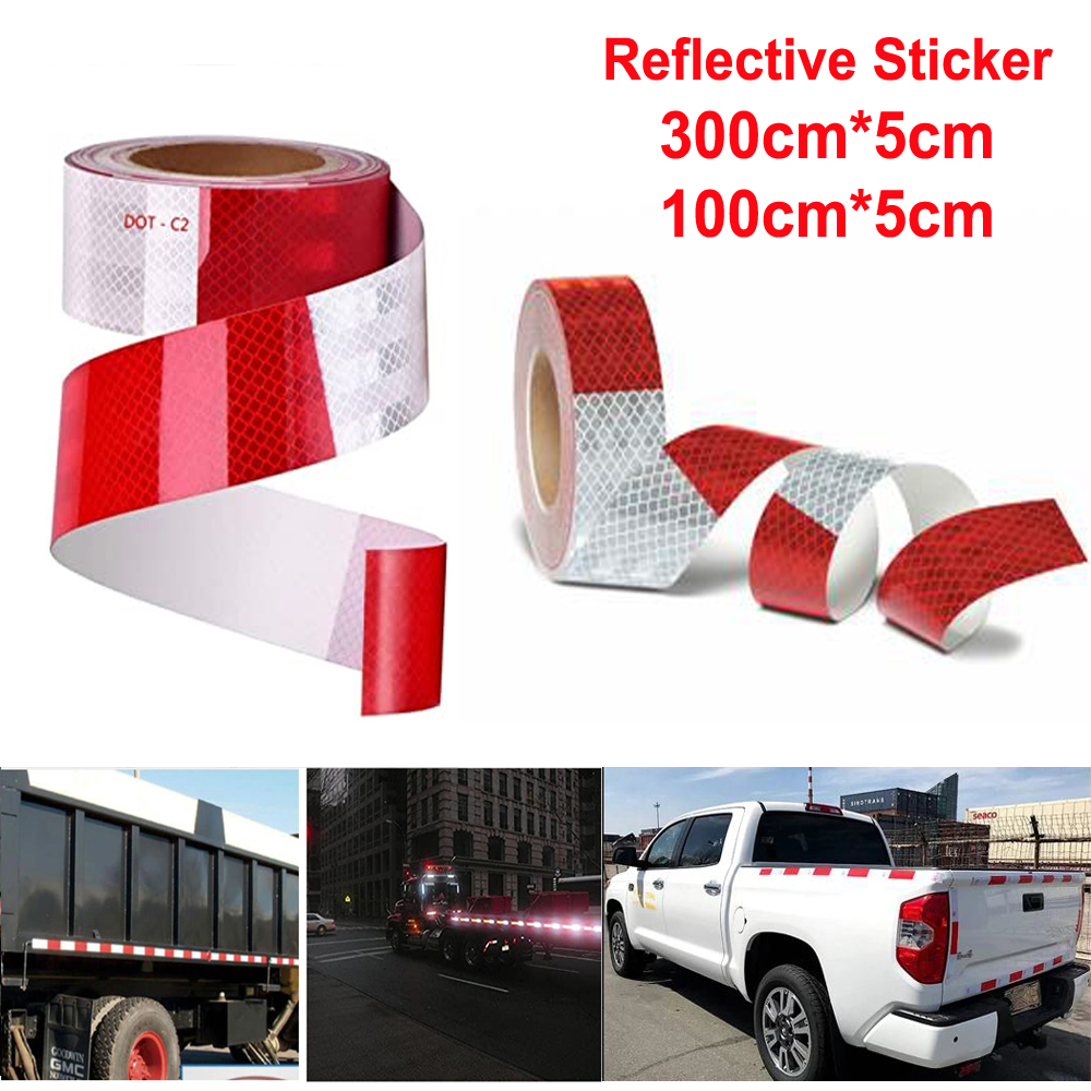 Jual Reflective Sticker Warning Strip Tape Two Color Trunk Exterior ...