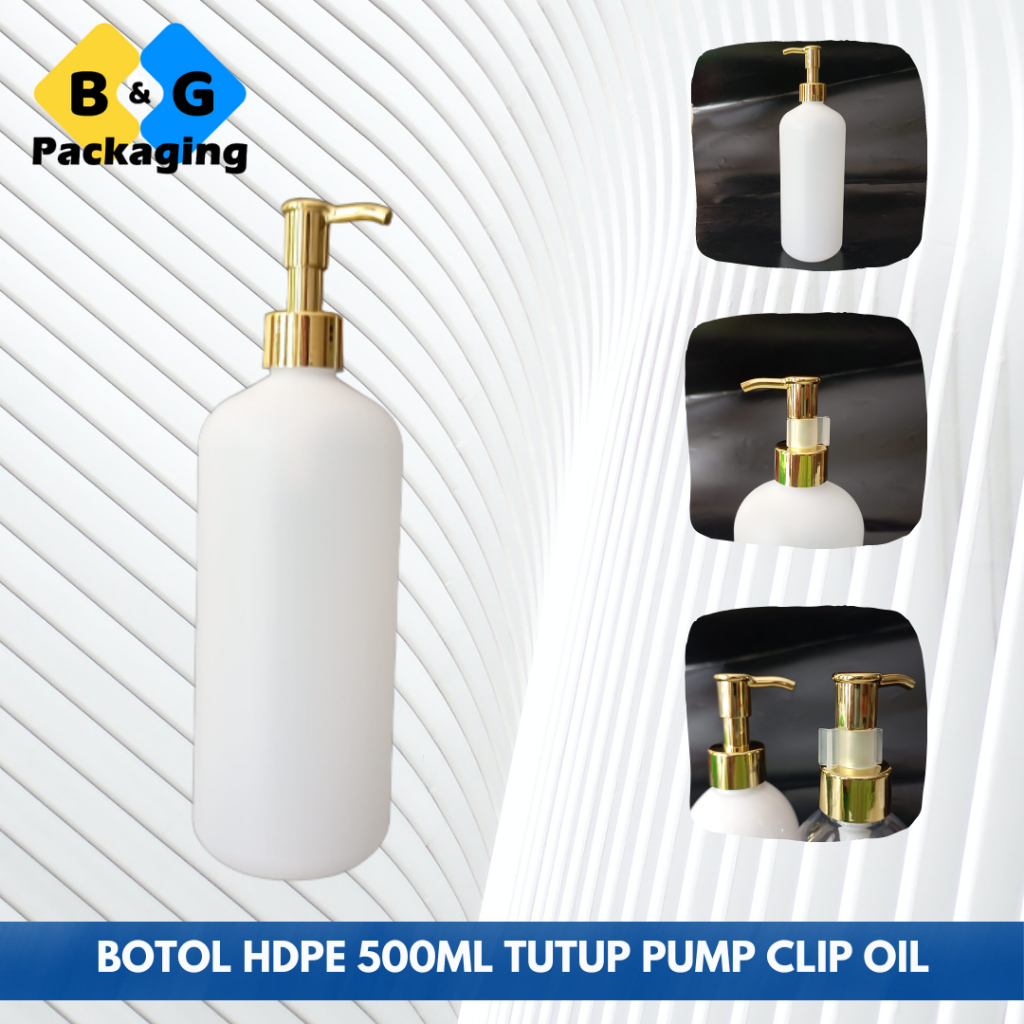 Jual BOTOL HDPE 500ML TUTUP PUMP CLIP OIL / BOTOL PUMP HDPE CLIP OIL IMPORT NECK24 | Shopee ...