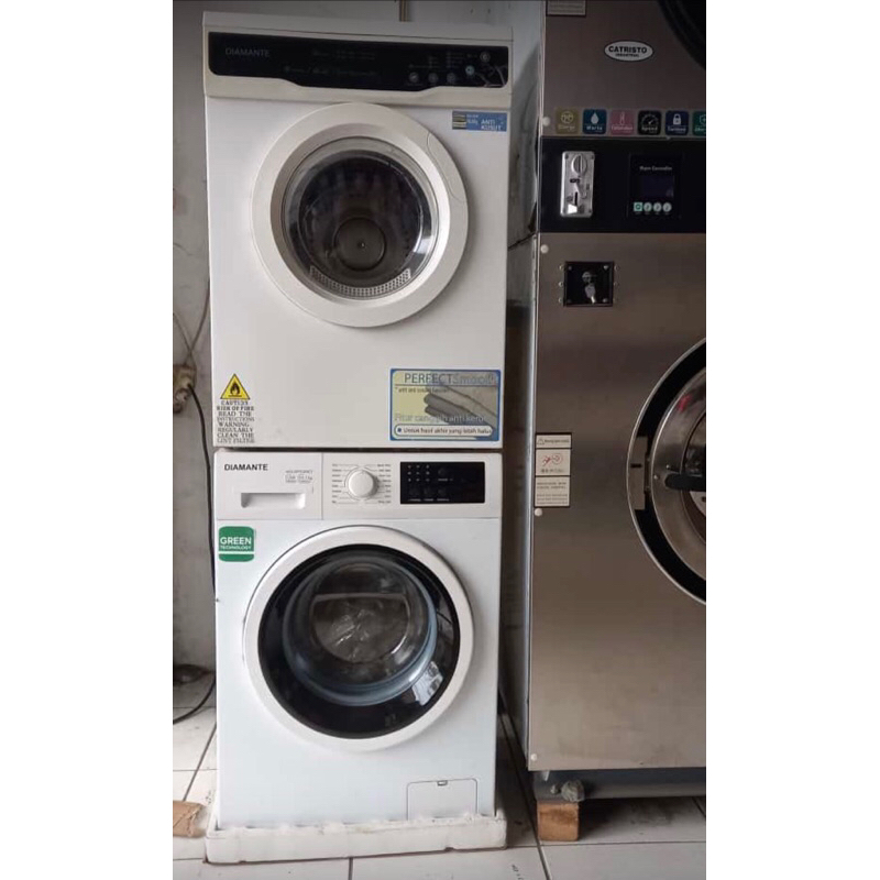 Jual paket mesin cuci dan pengering laundry DIAMANTE | Shopee Indonesia
