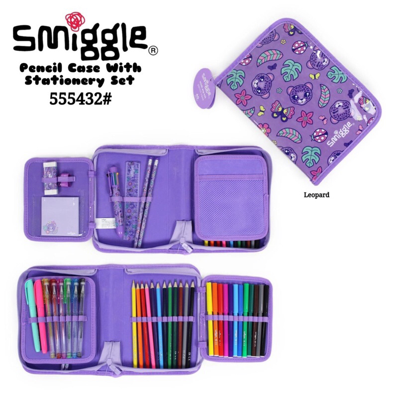 Jual Smiggle Pencil case with stationary kit | Shopee Indonesia