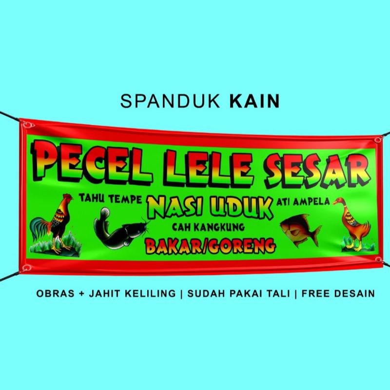 Jual Spanduk Banner Kain Pecel Lele Nasi Goreng Soto Lamongan Sate ...