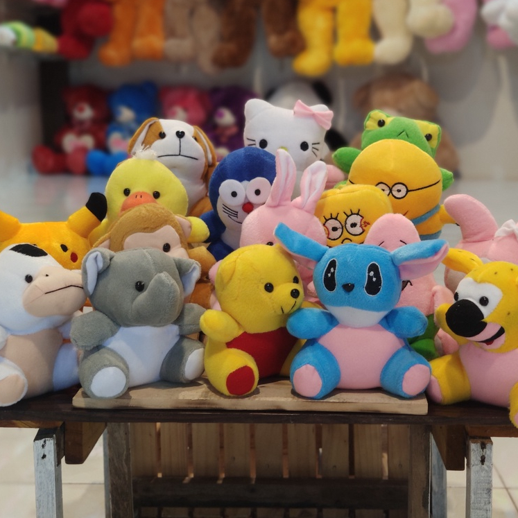 Jual Promo Boneka karakter mini 100k dapat 11 boneka ukuran 15 cm bahan ...