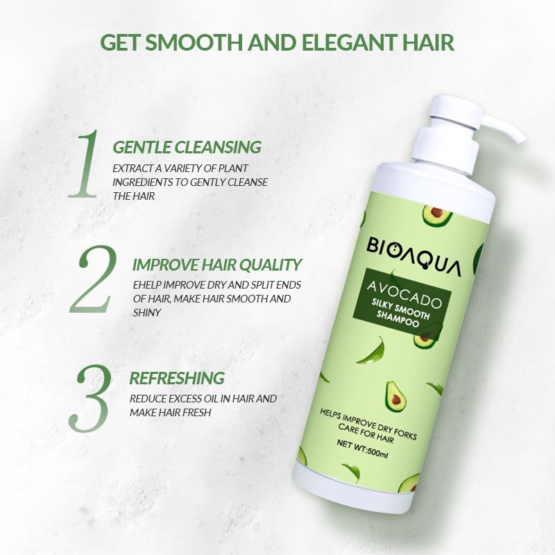 Jual Bioaqua Avocado Silky Smooth Shampoo 500ml | Shopee Indonesia