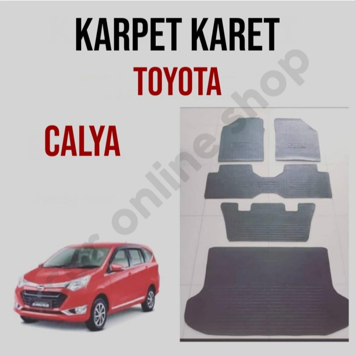 Jual Karpet Karet Lantai Toyota Calya Hitam Full Set Mobil | Shopee ...