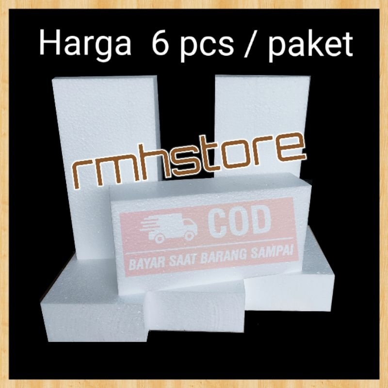 Jual GABUS BUKET ISI 6 PCS 5 X 10 X 20 STYROFOAM BUKET DEKORASI ...