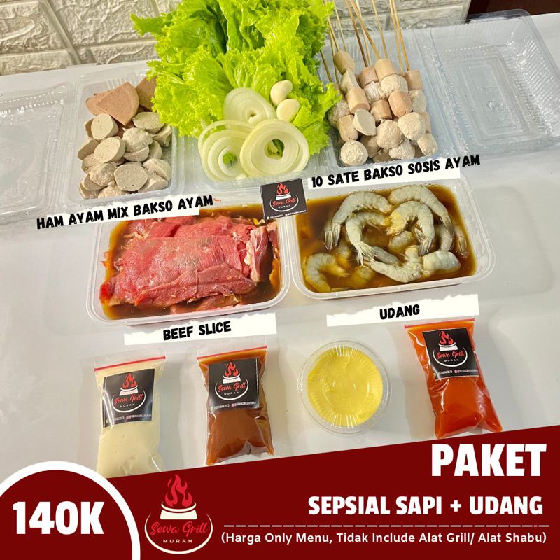 Jual PAKET SPESIAL SAPI & UDANG (PAKET BBQ || PAKET GRILL) | Shopee ...