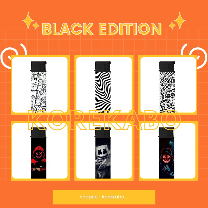 Jual [COD] Korek Viral Tiktok / Korek Aesthetic / Korek Bara / Black ...