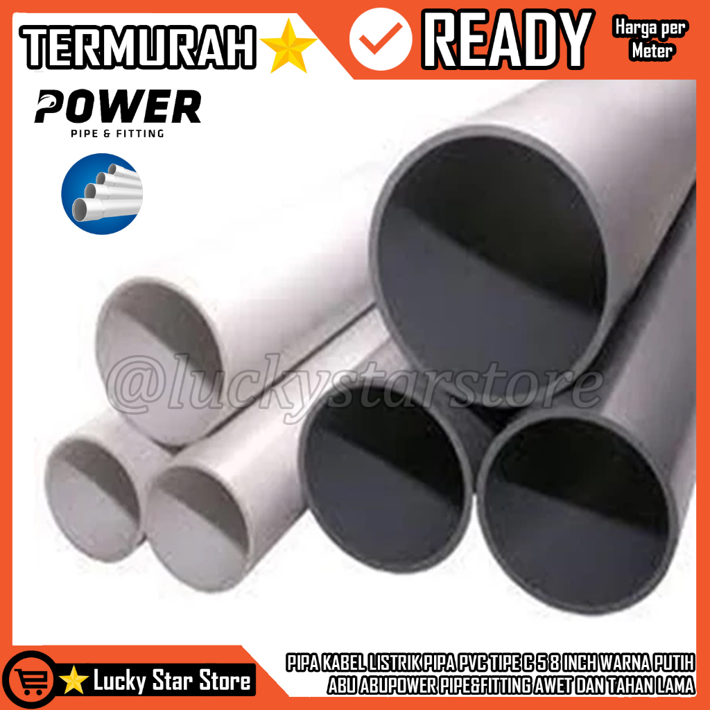 Jual PIPA KABEL LISTRIK PELINDUNG KABEL PIPA PVC TIPE C 5 8 INCH INCI ...