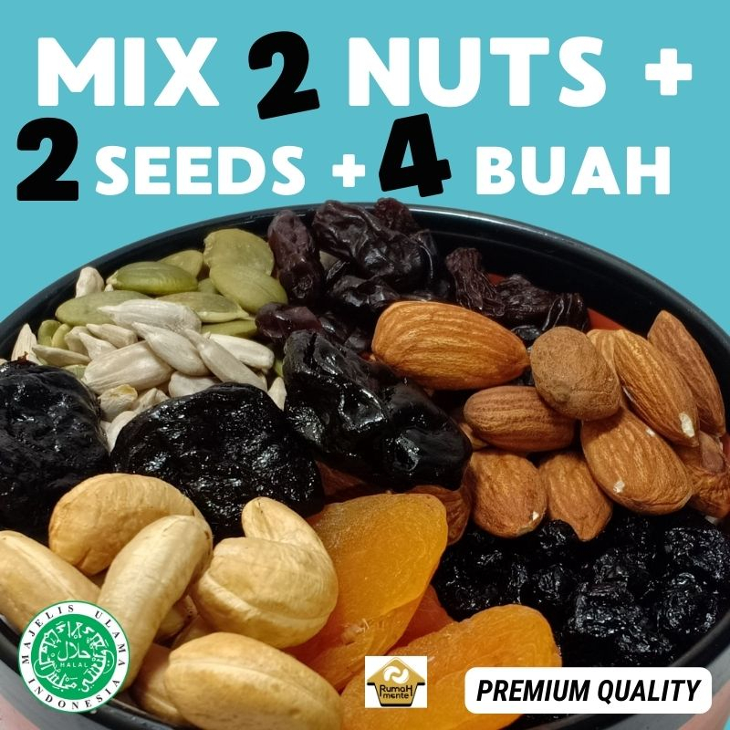 Jual TRAIL MIX 8 500GR KACANG MEDE KACANG ALMOND SUNFLOWER PUMPKIN ...