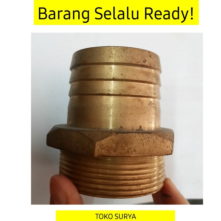 Jual NEPEL SELANG 1" x 1" - SAMBUNGAN SELANG KUNINGAN DRAT 1" OUTPUT ...