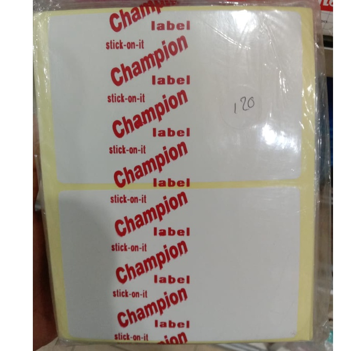 Jual CHAMPION - LABEL HARGA / STIKER NAMA BUKU-UNDANGAN / TIP X KERTAS ...