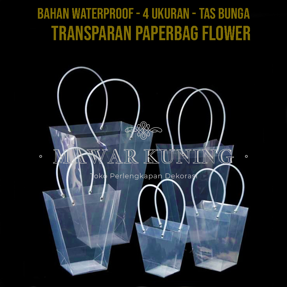 Jual [ 4 Ukuran ] Transparan Paperbag Flower / Tas Bunga Trasnparan ...
