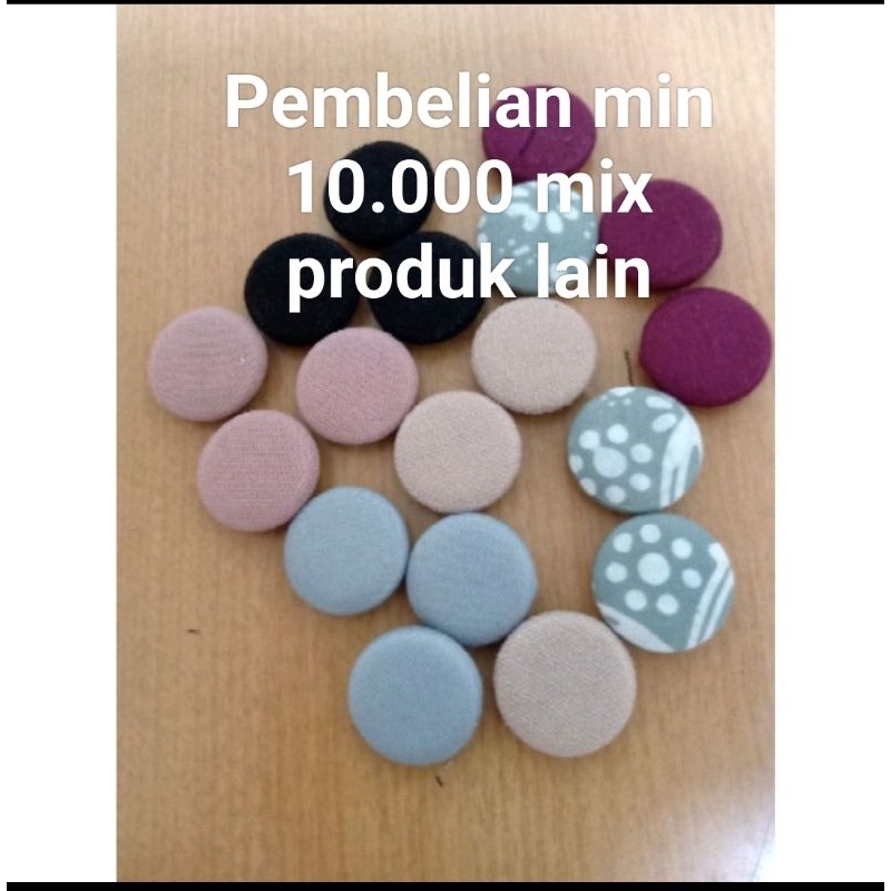 Jual kancing bungkus kain1,8cm kancing baju dapat 6bj | Shopee Indonesia