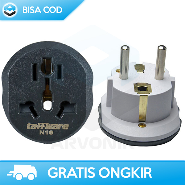 Jual COLOKAN LISTRIK UNIVERSAL TRAVEL ADAPTOR TAFFWARE SHOCK PROTECTION ...