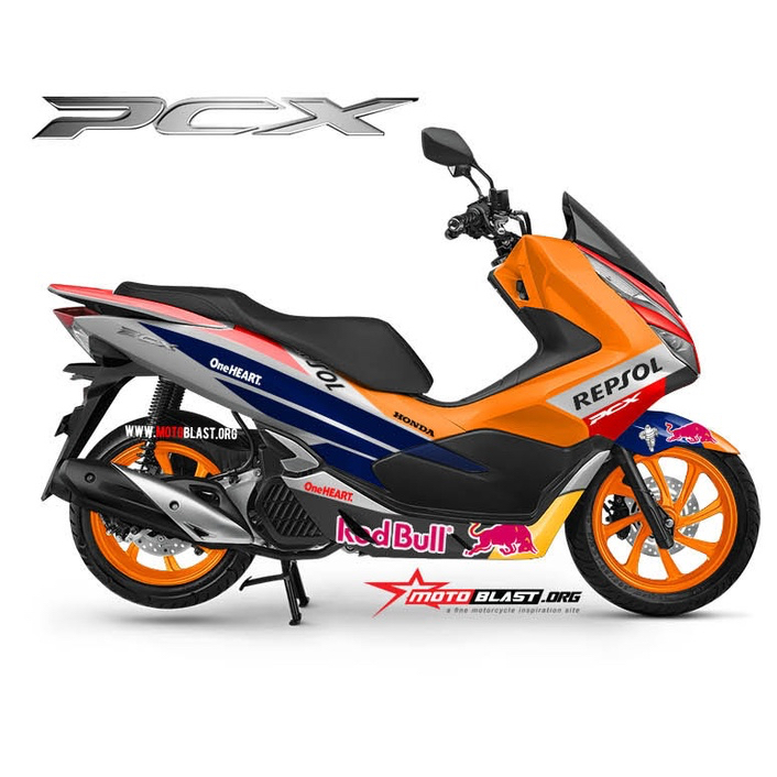 Jual Decal Stiker Honda All New PCX 150 Livery Repsol MotoGP Full Body ...