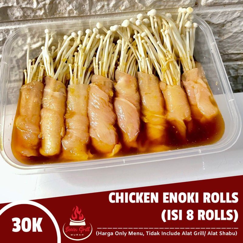 Jual CHICKEN ENOKI ROLLS (PAKET BBQ || GRILL SHABU SUKI) | Shopee Indonesia