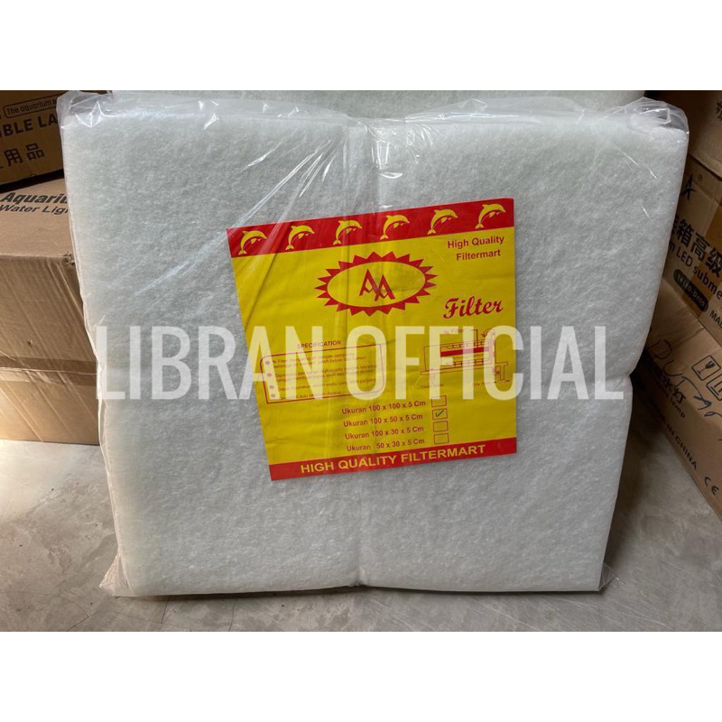 Jual kapas 100 x 50 busa media filter kolam dan aquarium ikan | Shopee ...