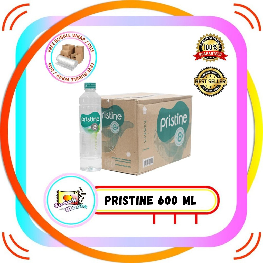 Jual Pristine 8+ Water 600 ml x 24 Botol Air Mineral Air Alkali | Shopee Indonesia