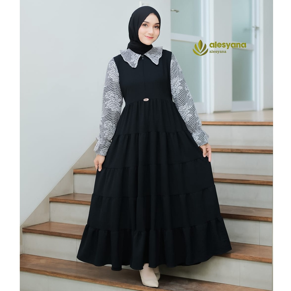 Jual GAMIS TERBARU 2024 LEBARAN WANITA BRUKAT KRINKEL QUENA DRES ORI ...