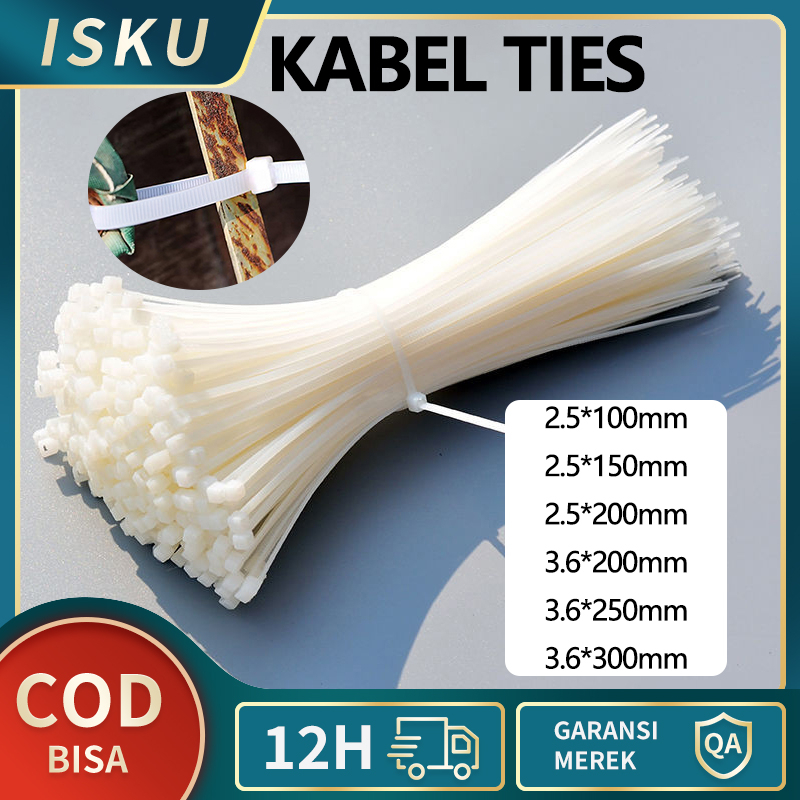 Jual ISKU Kabel Ties 100-300mm /Kabel Tie 3.6x300mm/Kabel Pengikat/Kabel Ties 100pcs 1 Pack ...