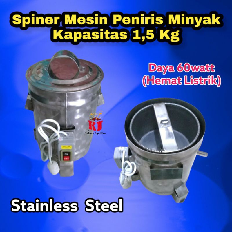 Jual Spinner / Alat peniris minyak kapasitas 1,5 KG - Mesin pengering ...