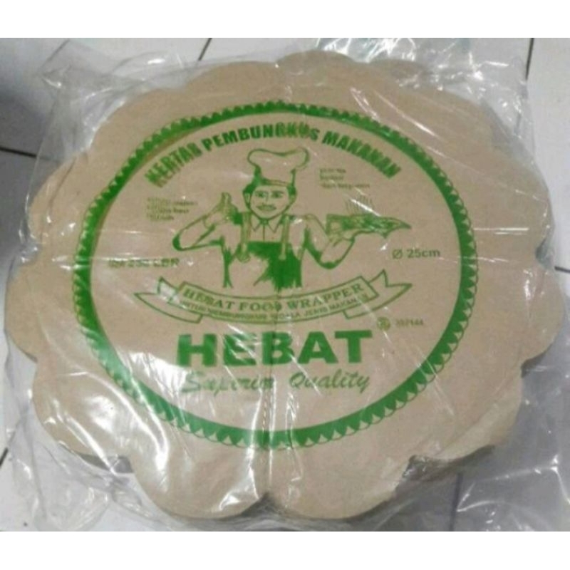 Jual kertas nasi bulat ukuran 25 cm isi 250 lembar | Shopee Indonesia