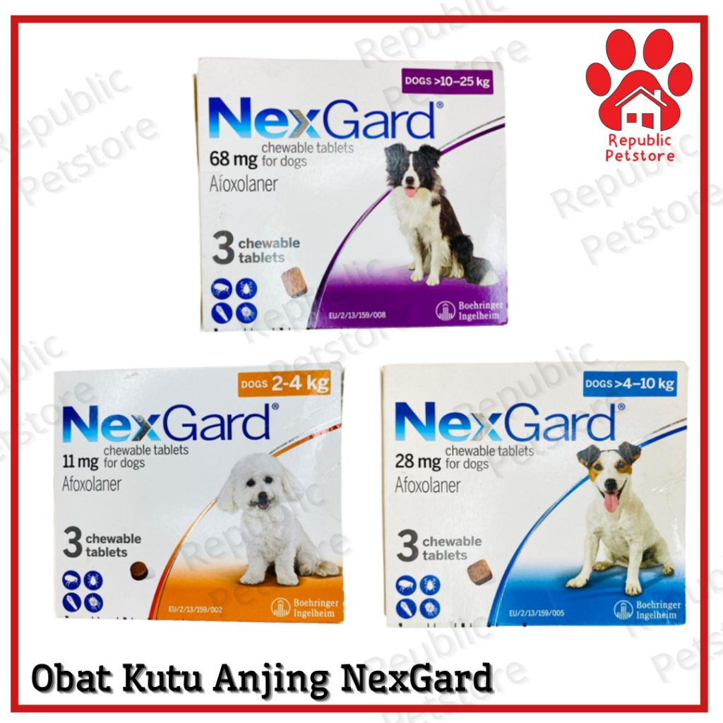Jual NEXGARD Obat Kutu Anjing Dan Demodex 1 Tablets | Shopee Indonesia