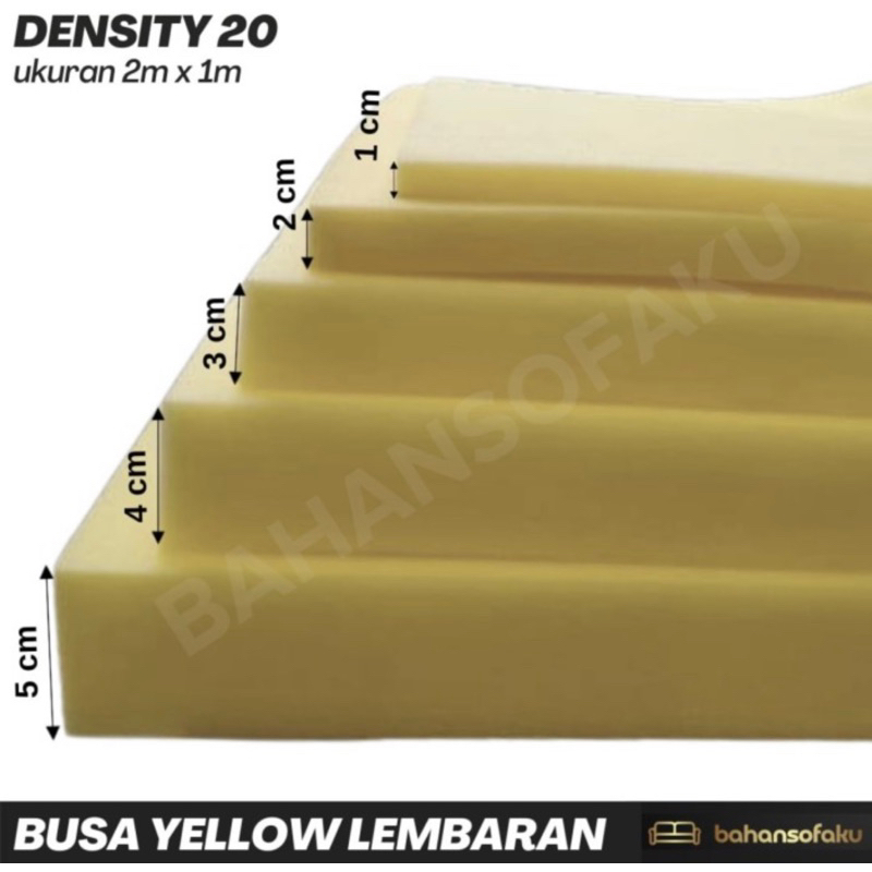 Jual Busa Lembaran Royal Kuning Yellow-3 Density 20 (Sofa, Matras ...