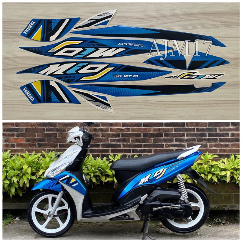 Jual STIKER STRIPING MOTOR MIO J 2012 BIRU | Shopee Indonesia