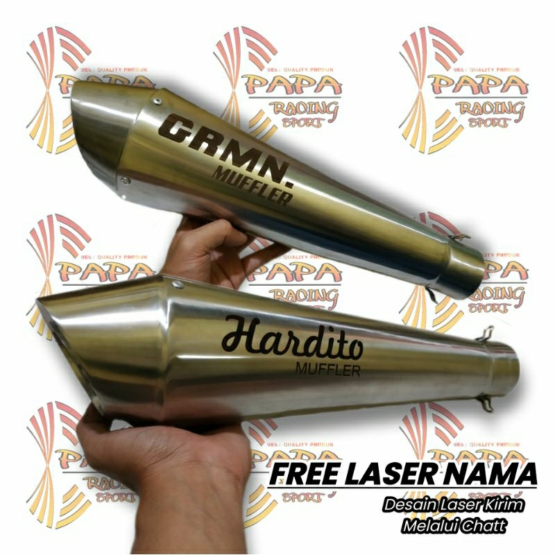 Jual Knalpot Custom Japstyle Classic Free Laser Nama / Logo | Shopee ...