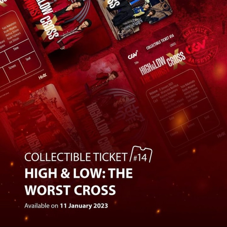 Jual HIGH & LOW: THE WORST CROSS x CGV Collectible Ticket Set | Shopee Indonesia