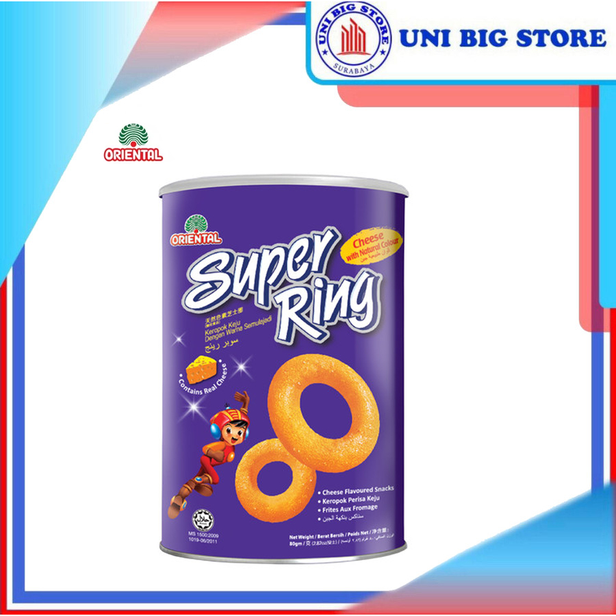 Jual Oriental Super Ring Snack Keju 80 gr Kaleng Cheese | Shopee Indonesia