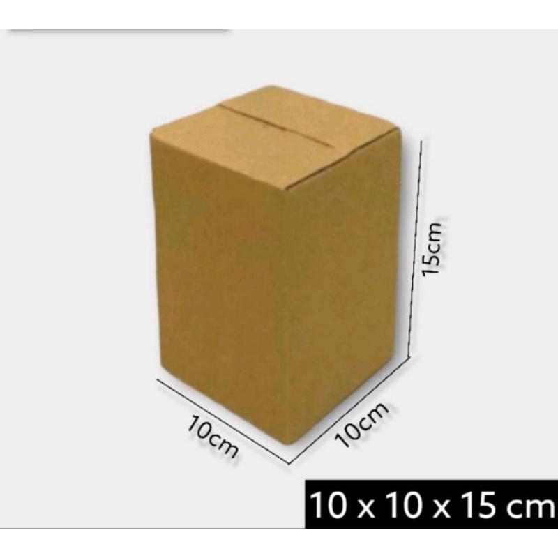 Jual Kardus box Ukuran 10x10x15 cm Single wall polos | Shopee Indonesia