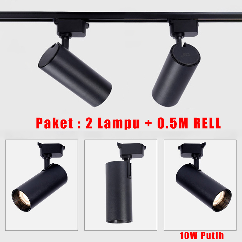 Jual Golden LED LAMPU RELL TRACK LED SOROT LAMPU SOROT TRACKLIGHT REL SPOTLIGHT 10W / 20W / 30W ...