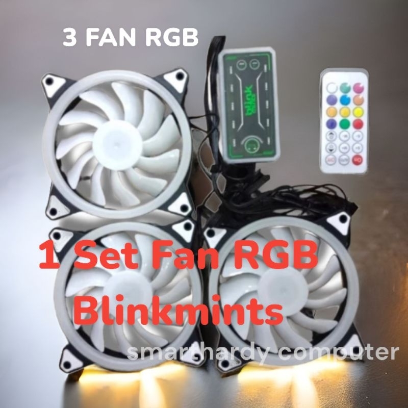 Jual Fan Casing RGB 12CM Blink Mints 1 set dg controller warna | Shopee ...