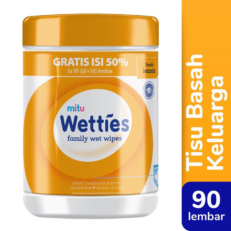 Jual MITU Wetties Family Wet Wipes Tissue Fresh Clean Antiseptic Tissu ...