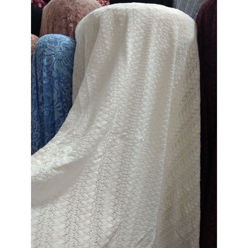 Jual KAIN RAJUT KATUN PUTIH BW | Shopee Indonesia
