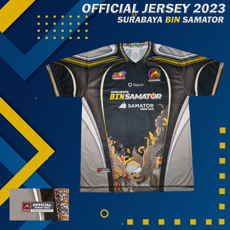 Jual Jersey OFFICIAL Surabaya BIN Samator 2023 Hitam Original | Shopee ...