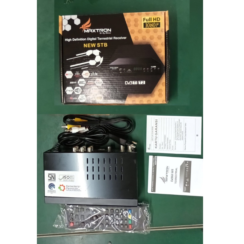 Jual T&Y Ready Set Top Box STB DVB T2 MAXTRON Receiver TV Tabung Analog ...
