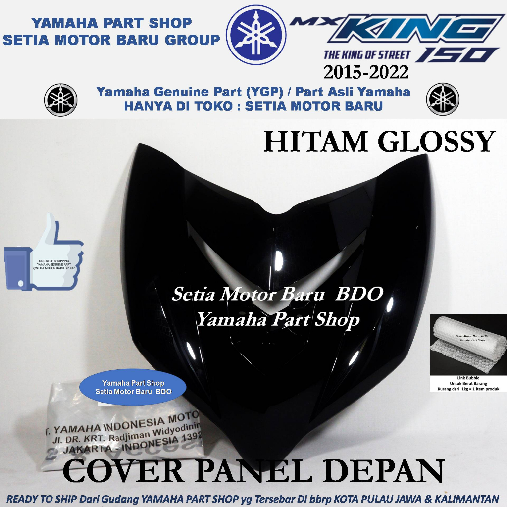 Jual Cover Tameng Panel Depan Front Hitam Glossy Mxking Mx King Asli ...