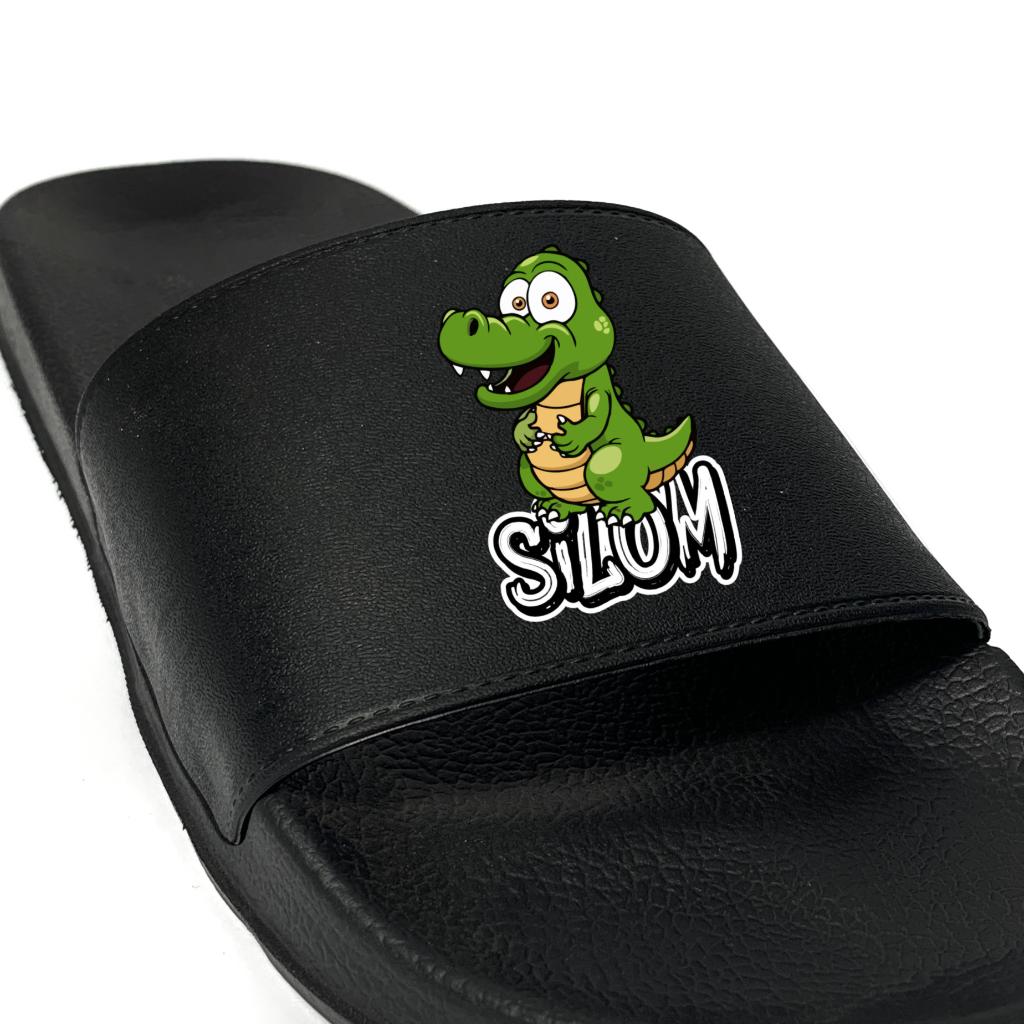 Jual Silom Sandal Slide Pria Slip On Motif Polos Anti Air Sendal Slop ...