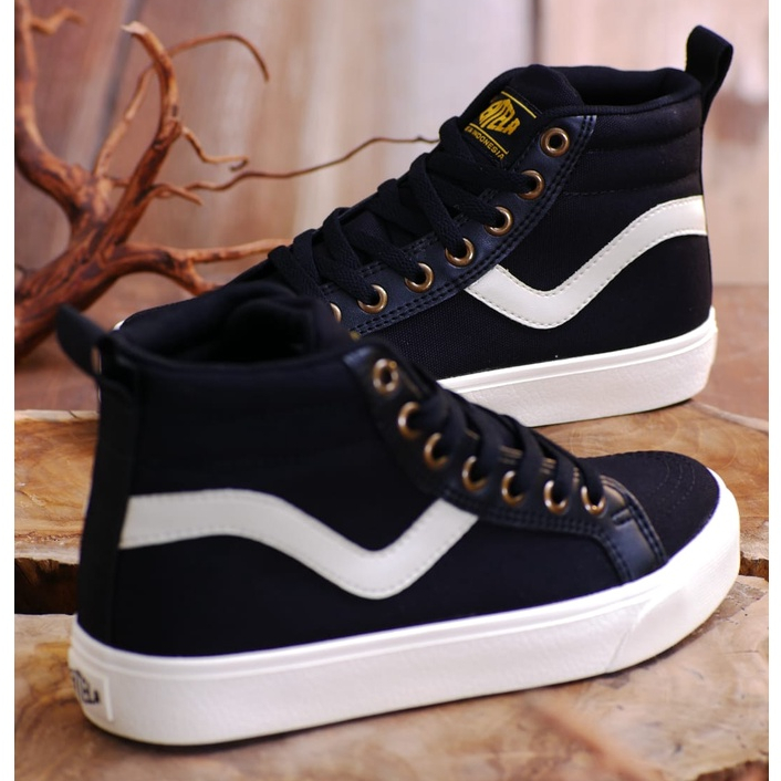 Jual Ventela Republic Black Natural High Sepatu Sneakers Vantela ...